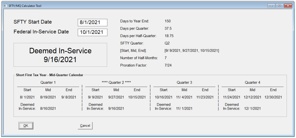 ABC Calculator for Depreciation with Short First Tax Year and Mid ...